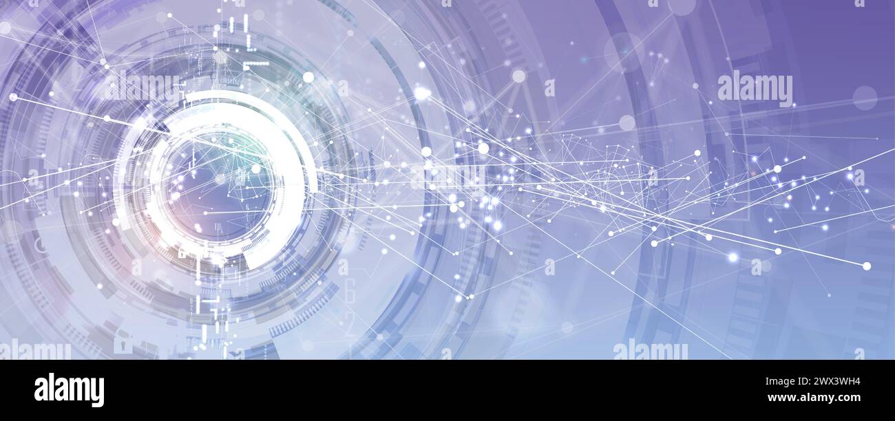 Abstract Artificial intelligence. Cloud computing. Machine learning. Technology web background ...