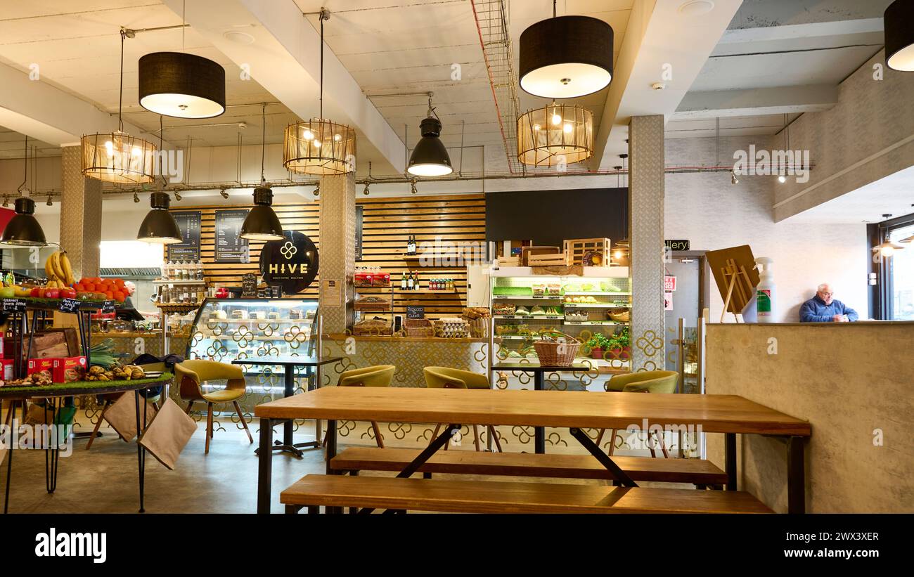 Interior of the popular Hive coffee house in Blackpool,UK Stock Photo ...