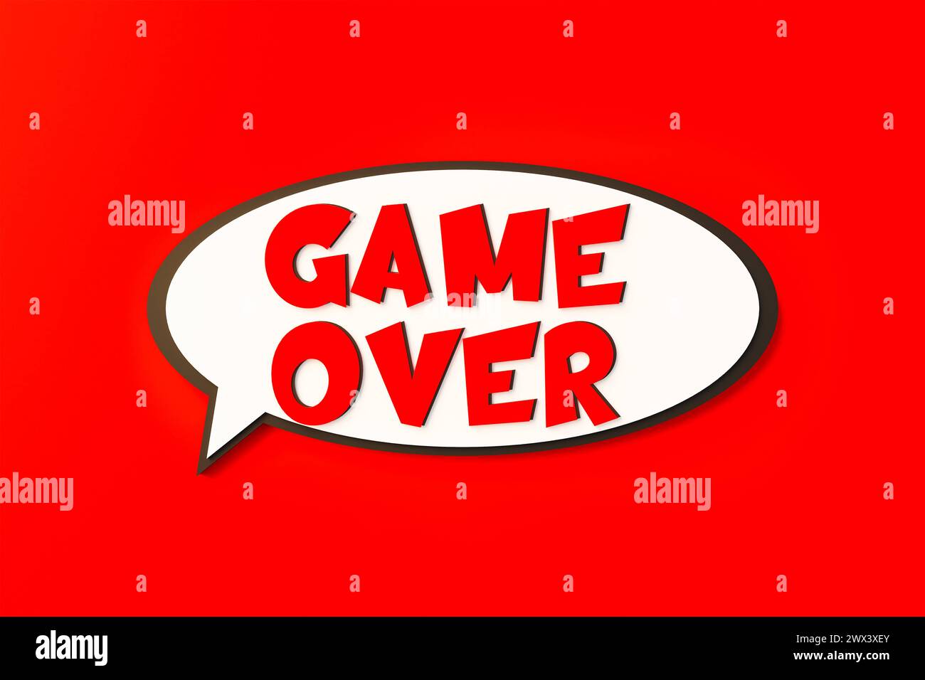 Game over. Cartoon speech bubble. Game over. Cartoon speech bubble ...