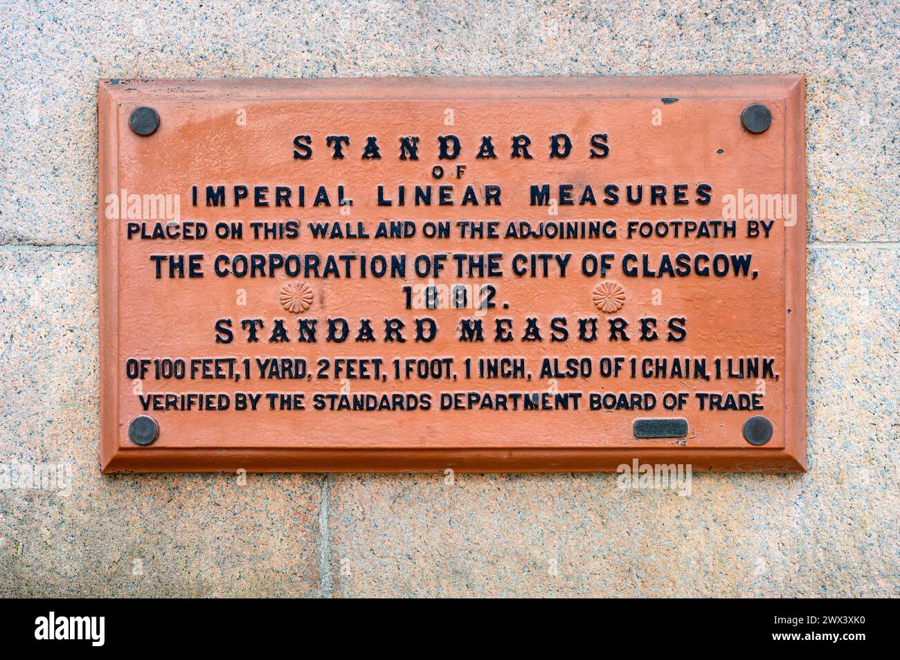 Wall Plaque with Standards of Imperial Linear Measures, Glasgow ...