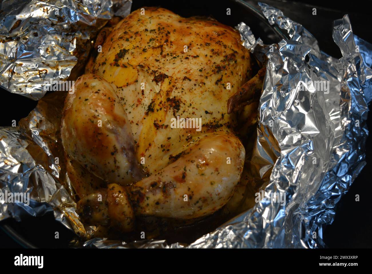 Beautiful, deliciously cooked marinated chicken in the oven. Chicken ...