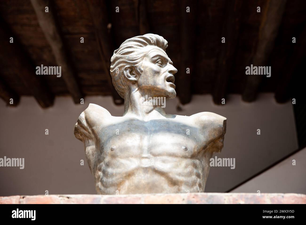 GUADUAS, COLOMBIA - JANUARY 12, 2024: Bust of the Comuneros Revolution ...