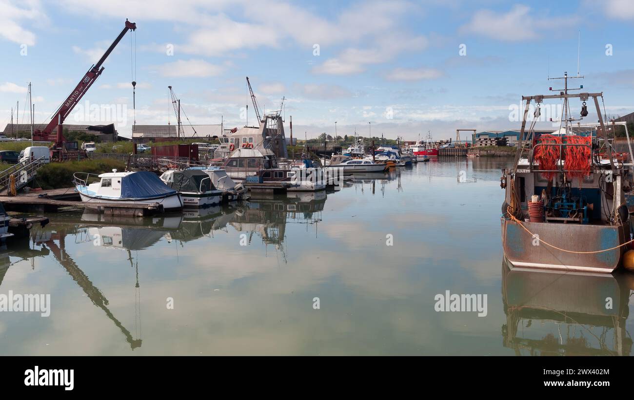 ISLE OF SHEPPEY, KENT, UK - JUNE 26, 2011: View of Quay and Harbour at ...