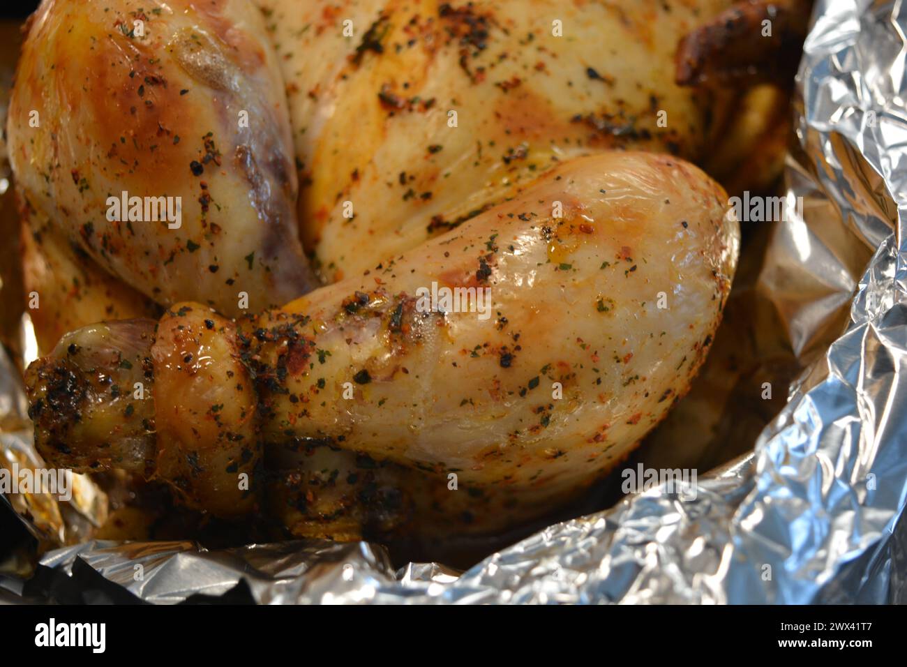 Beautiful, deliciously cooked marinated chicken in the oven. Chicken ...