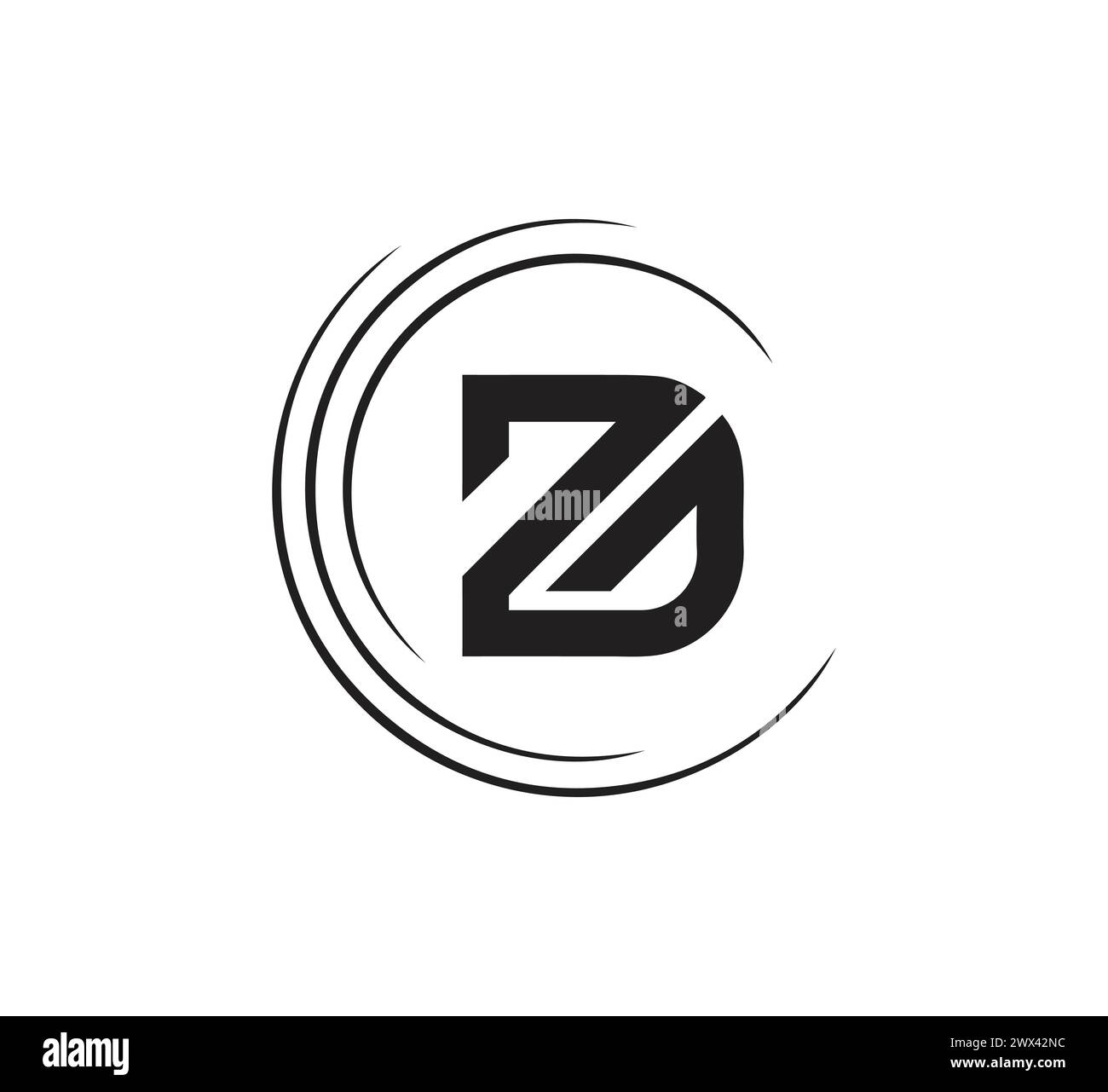 Zd letter design hi-res stock photography and images - Alamy