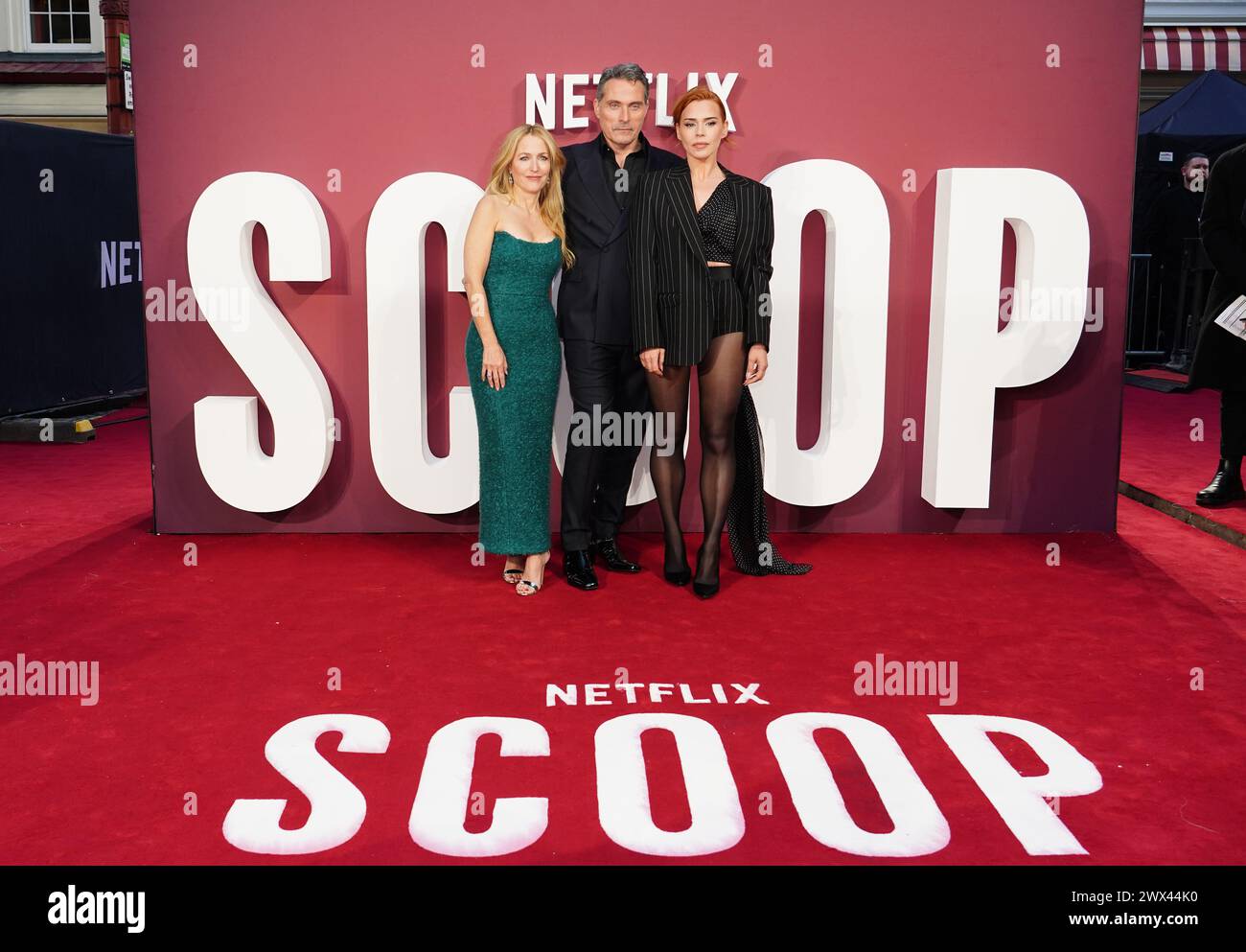 Gillian anderson and billie piper at curzon mayfair hi-res stock ...