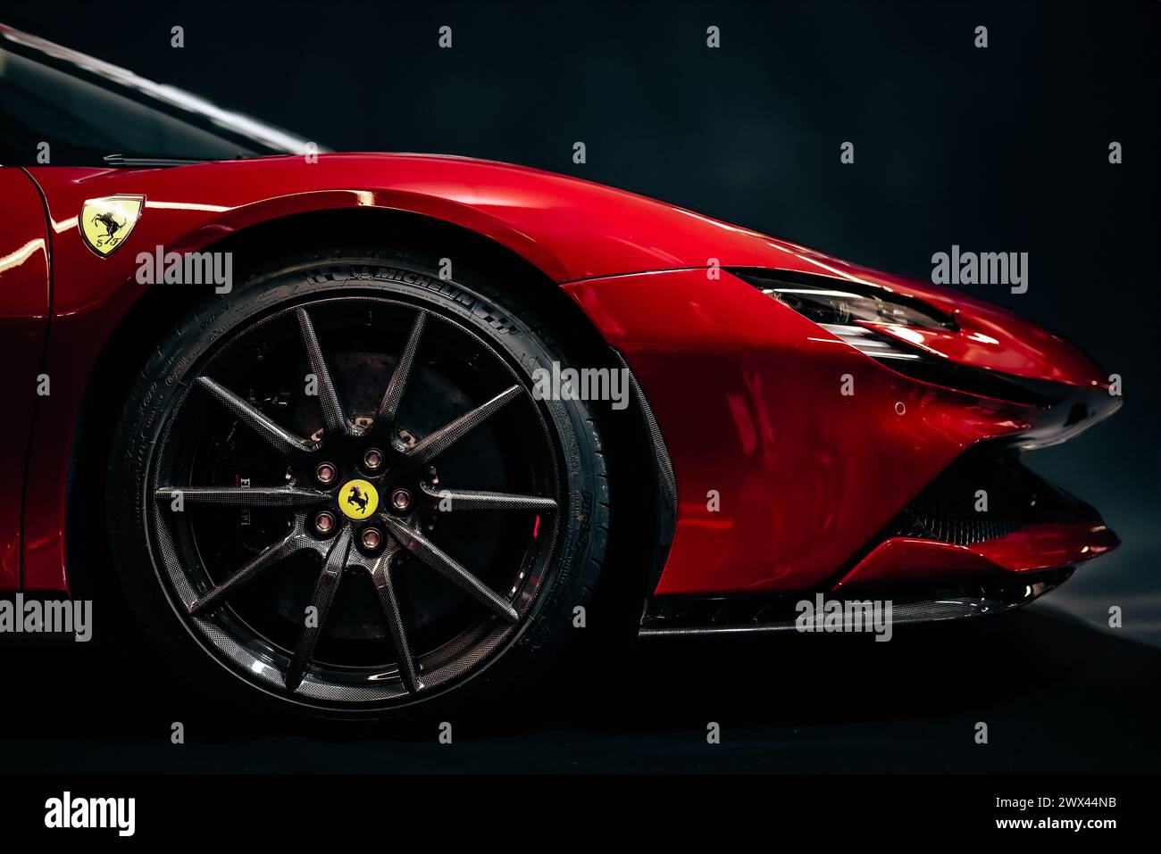Red ferrari sf90 stradale hi-res stock photography and images - Alamy