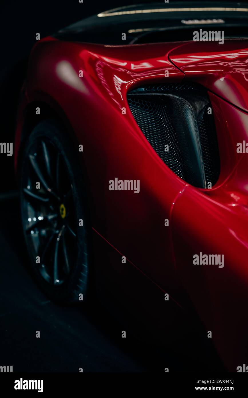A Red Ferrari SF90 Stradale rear Stock Photo - Alamy