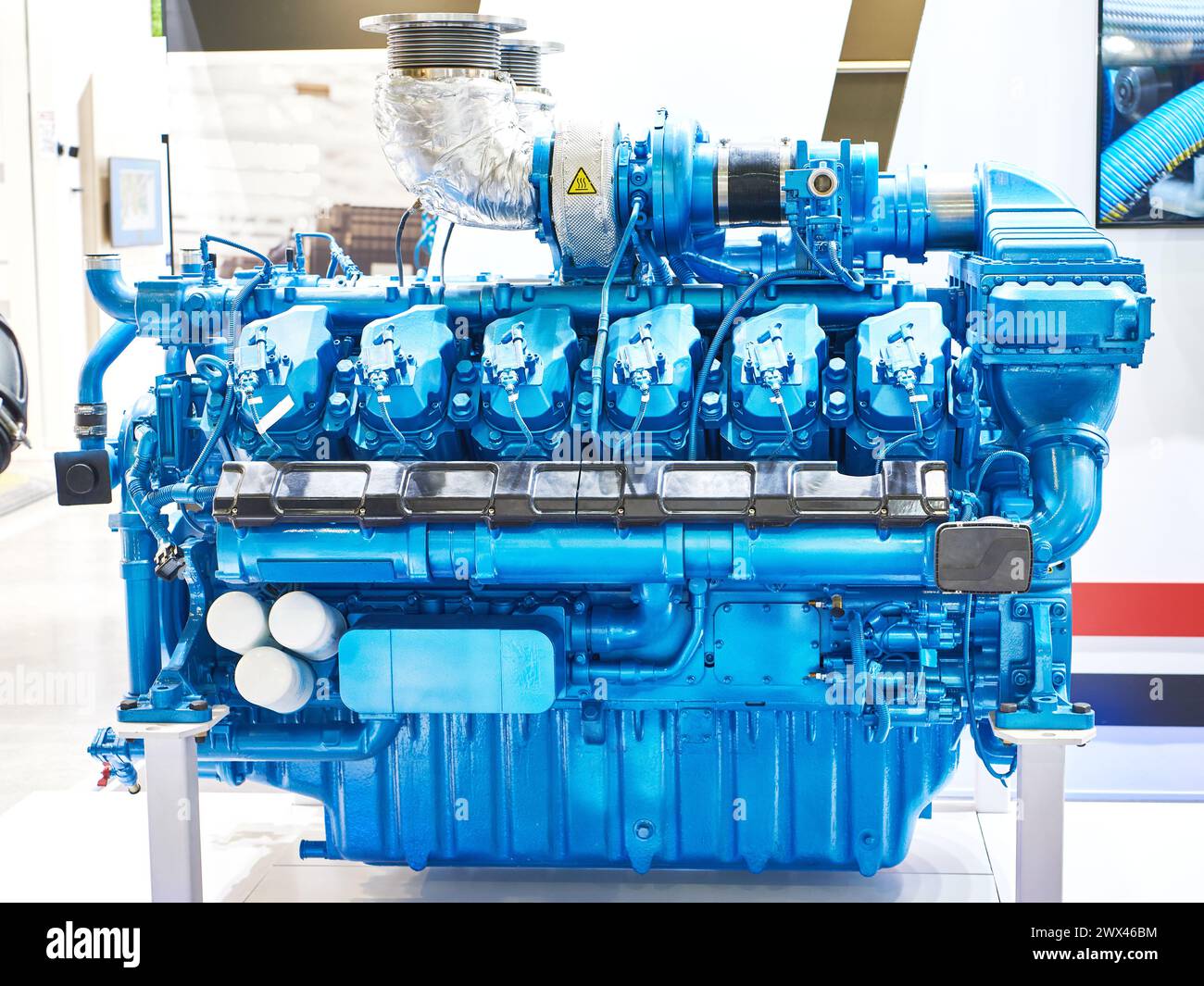 12-cylinder diesel engine for industrial use Stock Photo - Alamy