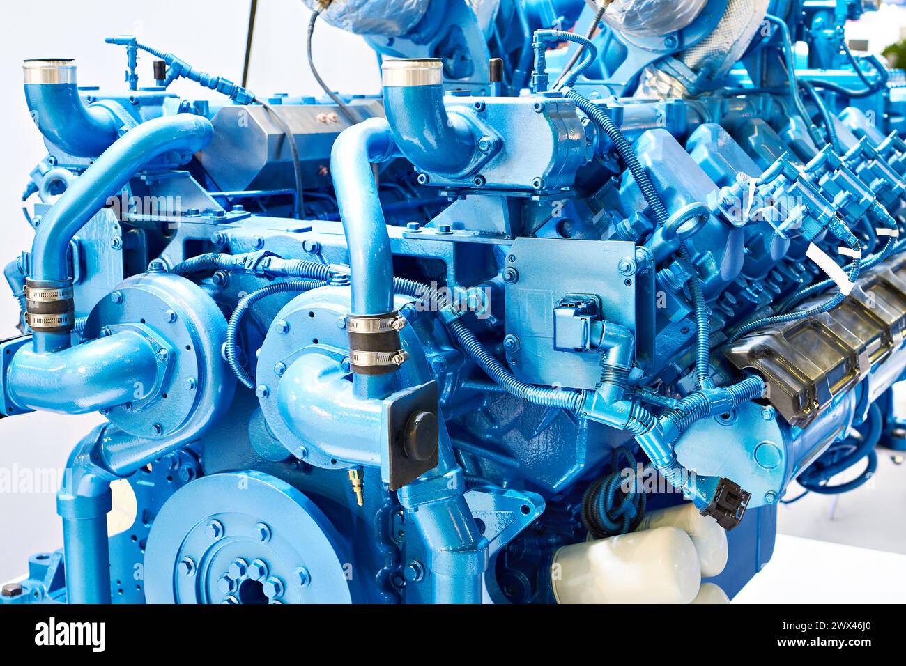 12-cylinder diesel engine for industrial use Stock Photo - Alamy