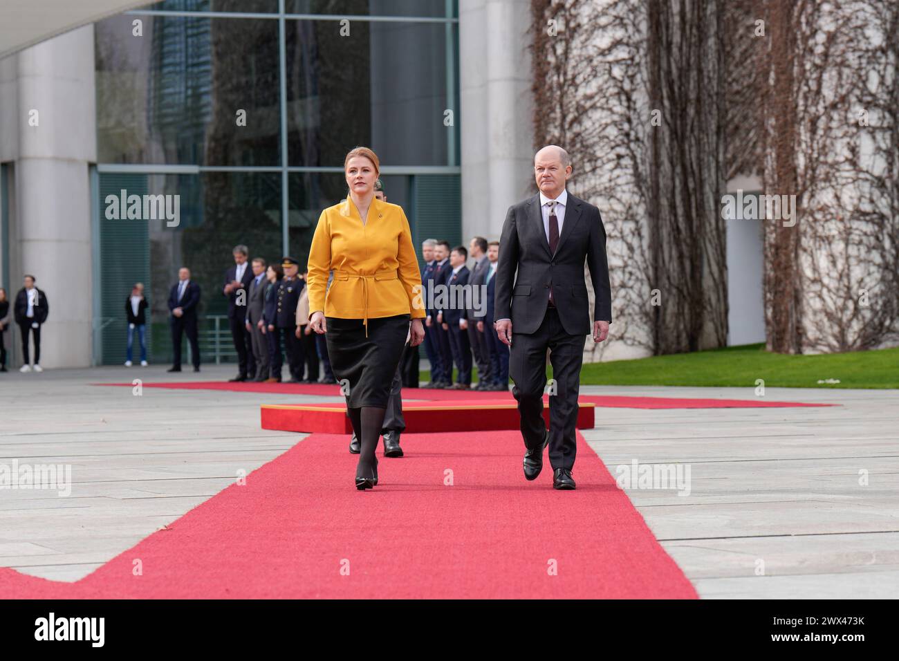 Staatsbesuch, Bundeskanzler Scholz, Ministerpräsidentin Silina Bundeskanzler Olaf Scholz ...