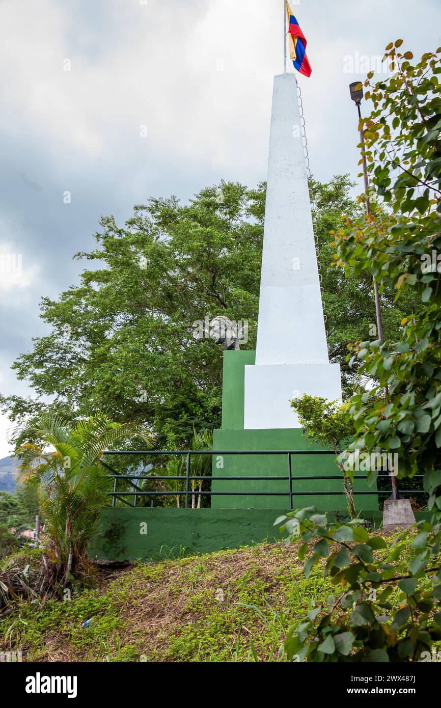 GUADUAS, COLOMBIA - JANUARY 12, 2024: Monument to the Comuneros ...