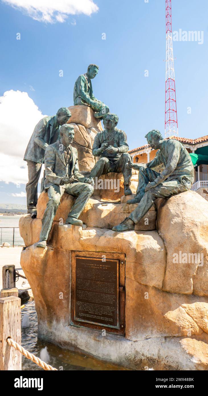 The Cannery Row Monument in Steinbeck Plaza in Monterey, California ...