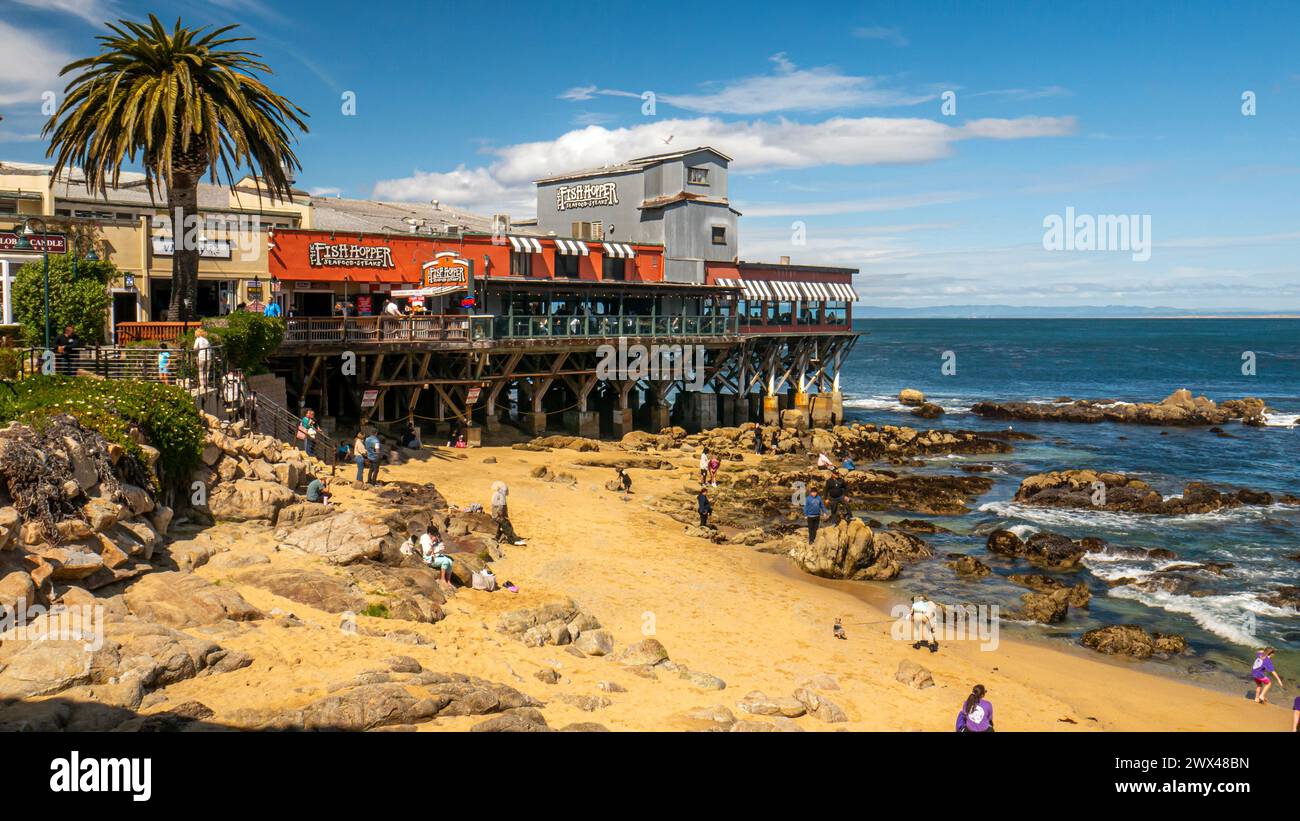 Macabee Beach or McAbee Beach near Cannery Row in Monterey, California ...