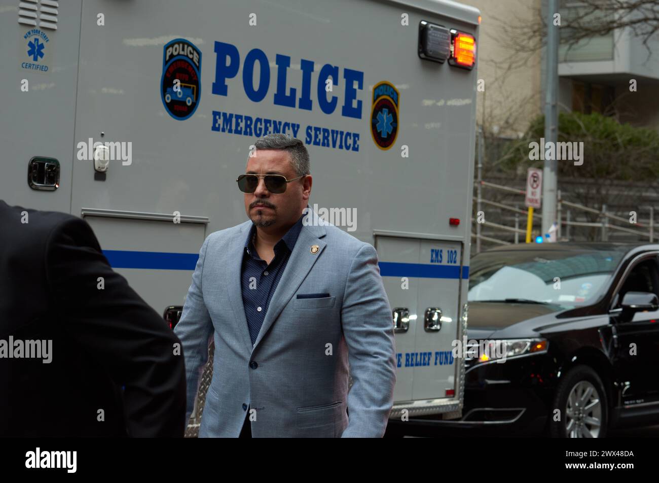 Brooklyn, New York, USA. 26th Mar, 2024. NY Police Commissioner Edward ...
