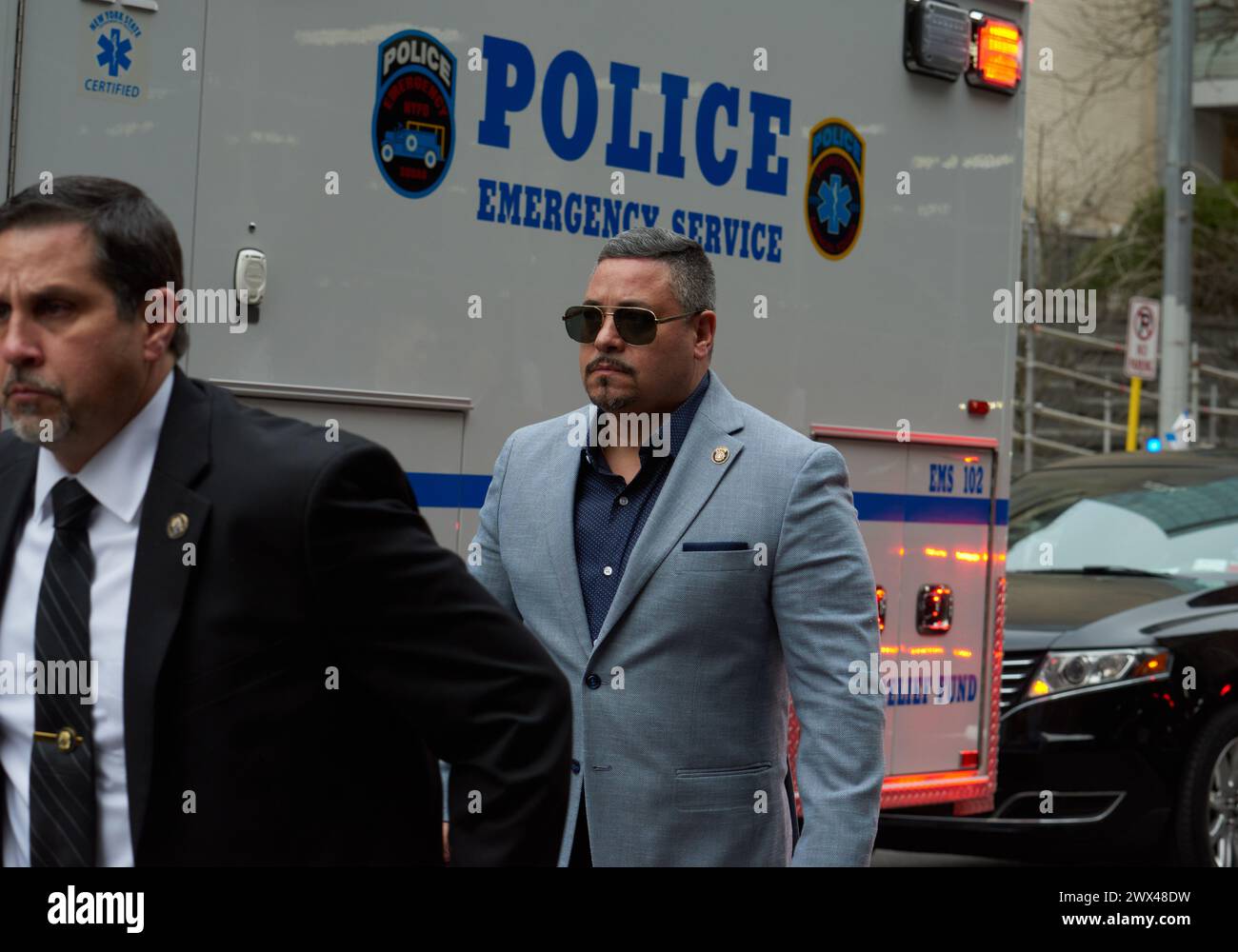 Brooklyn, New York, USA. 26th Mar, 2024. NY Police Commissioner Edward ...
