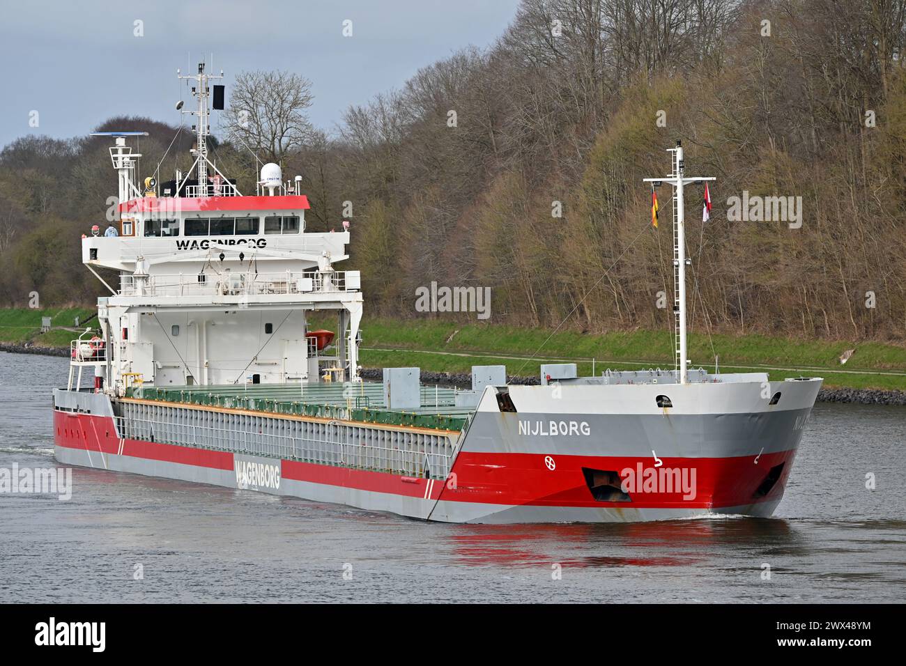 General Cargo Ship passing the Kiel Canal Stock Photo - Alamy