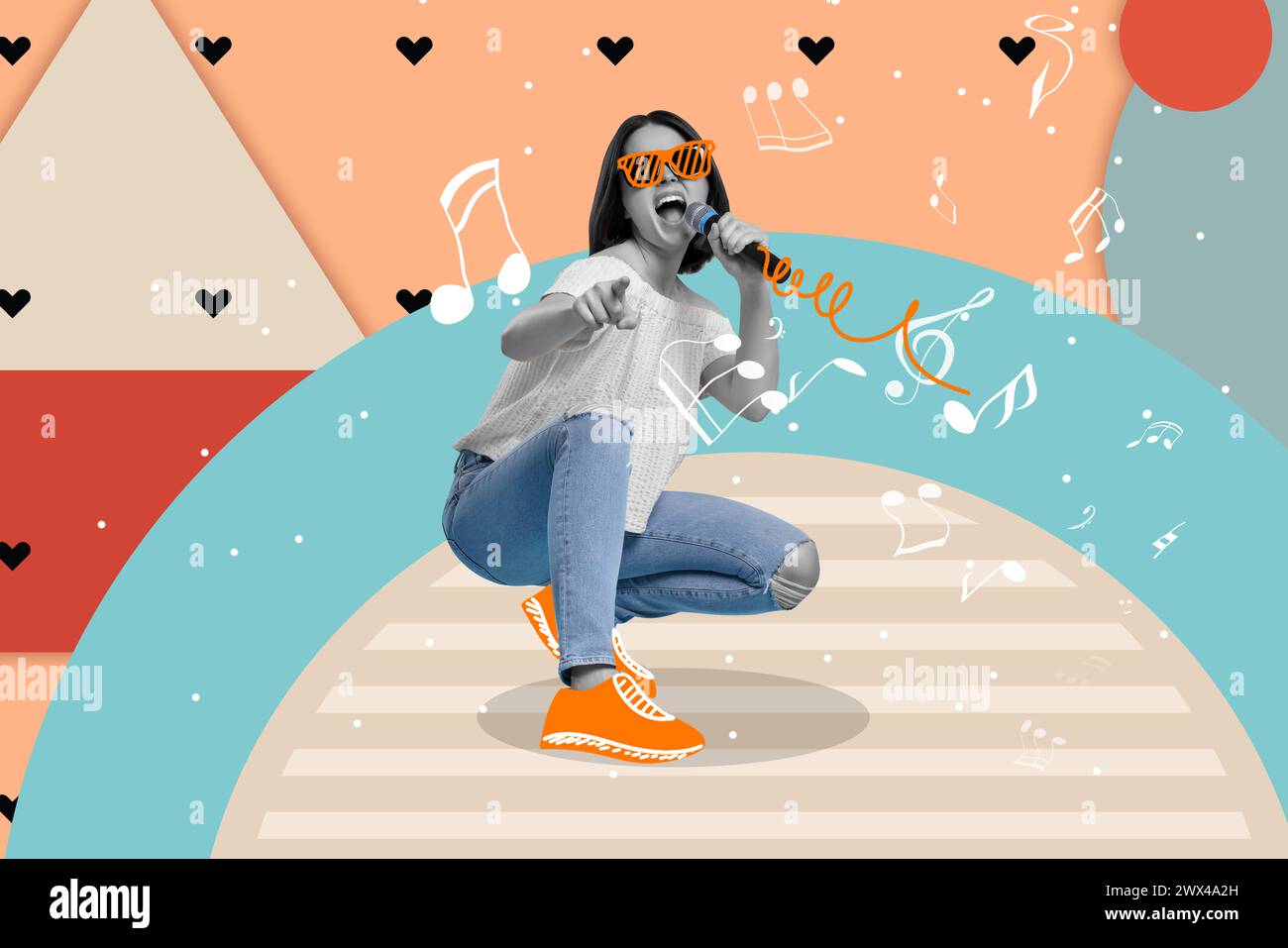 Creative collage performance poster hi-res stock photography and images ...