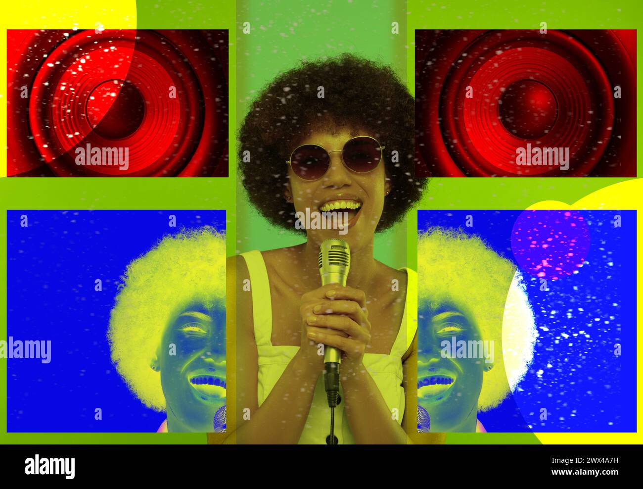 Abstract art mic funky background hi-res stock photography and images ...