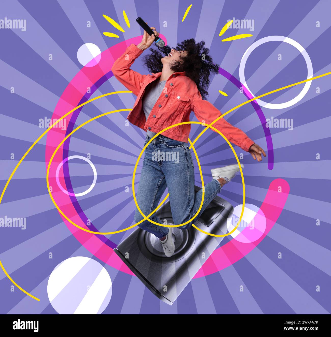 Abstract art mic funky background hi-res stock photography and images ...