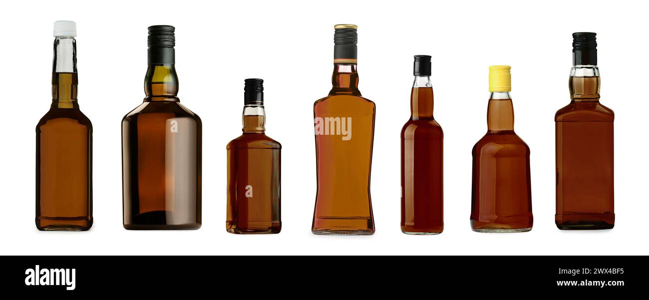 Many bottles of scotch whisky Cut Out Stock Images & Pictures - Alamy