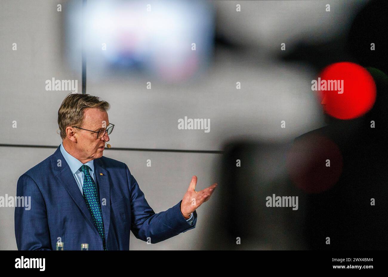 27 March 2024, Hesse, Frankfurt/Main: Bodo Ramelow (Die Linke ...