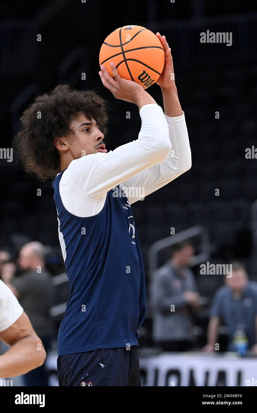 Boston, Mass. 27th Mar, 2024. Connecticut Huskies forward Jayden Ross ...