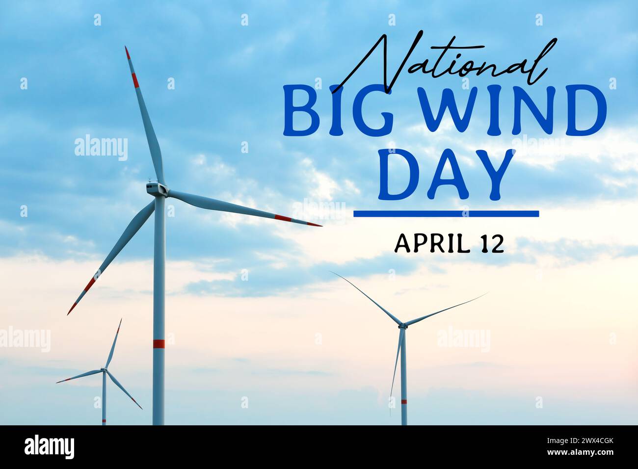 Poster for National Big Wind Day Stock Photo - Alamy
