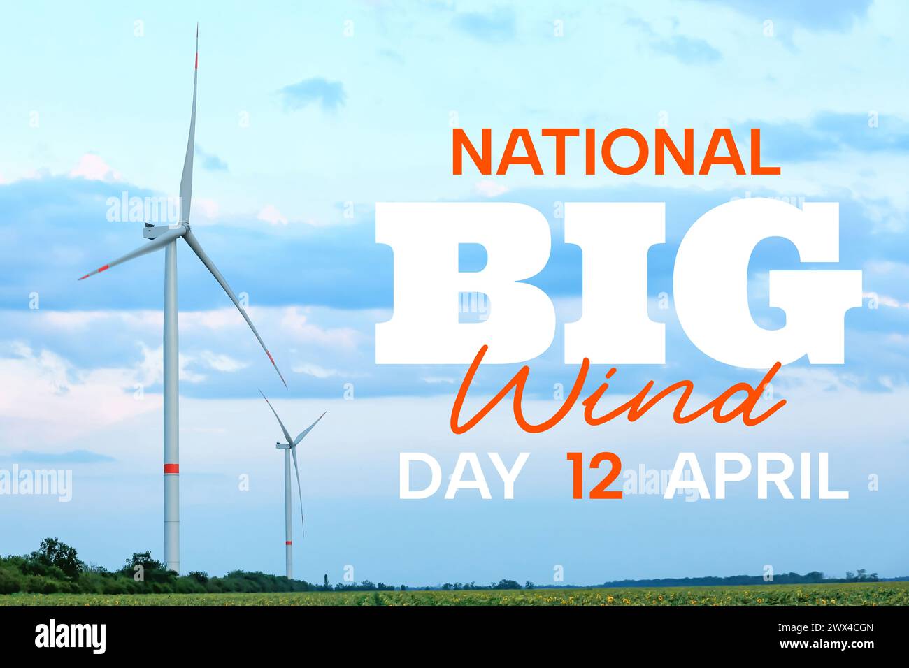 Greeting card for National Big Wind Day Stock Photo - Alamy