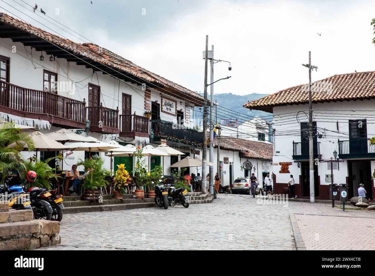 GUADUAS, COLOMBIA - JANUARY 12, 2024: View of the beautiful streets ...