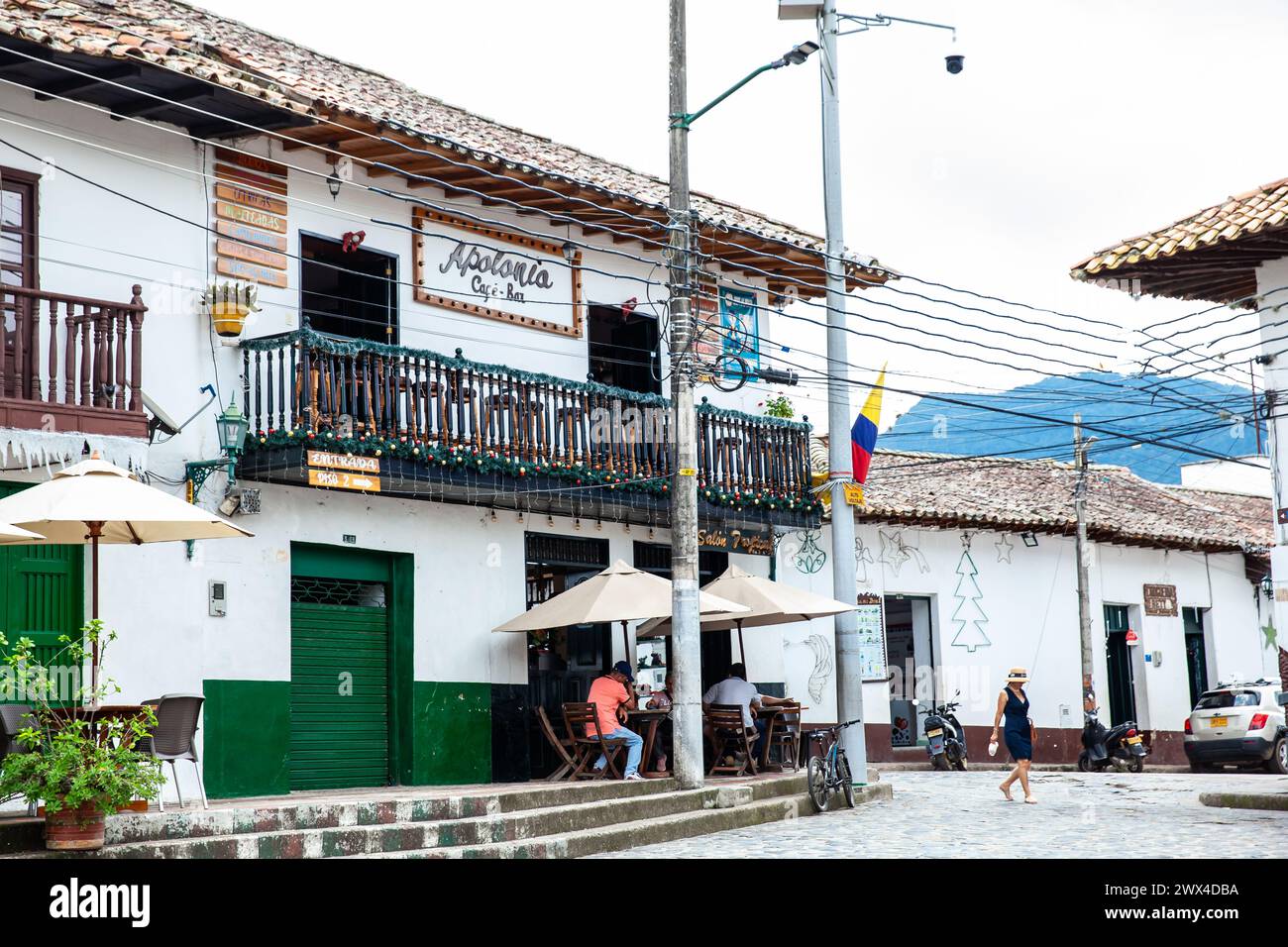 GUADUAS, COLOMBIA - JANUARY 12, 2024: View of the beautiful streets ...