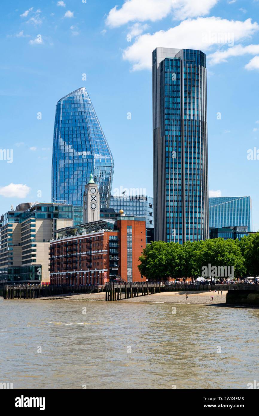 London's dynamic skyline along the River Thames, showcasing the Shard ...