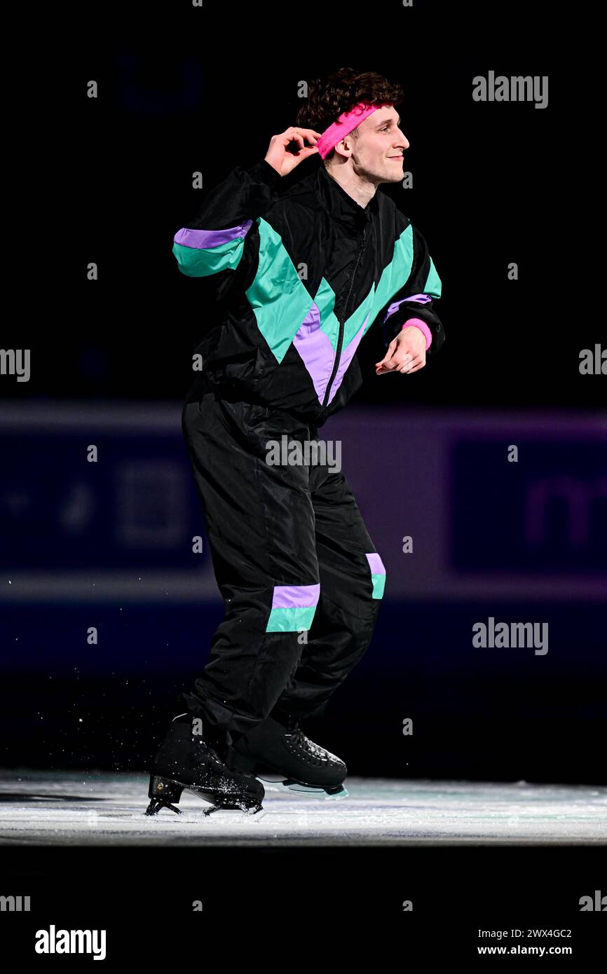 Lukas BRITSCHGI (SUI), during Exhibition Gala, at the ISU World Figure ...