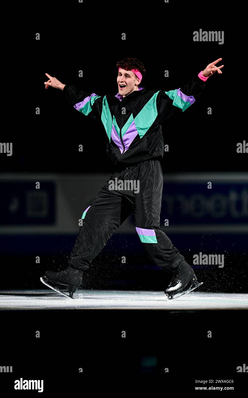 Lukas BRITSCHGI (SUI), during Exhibition Gala, at the ISU World Figure ...