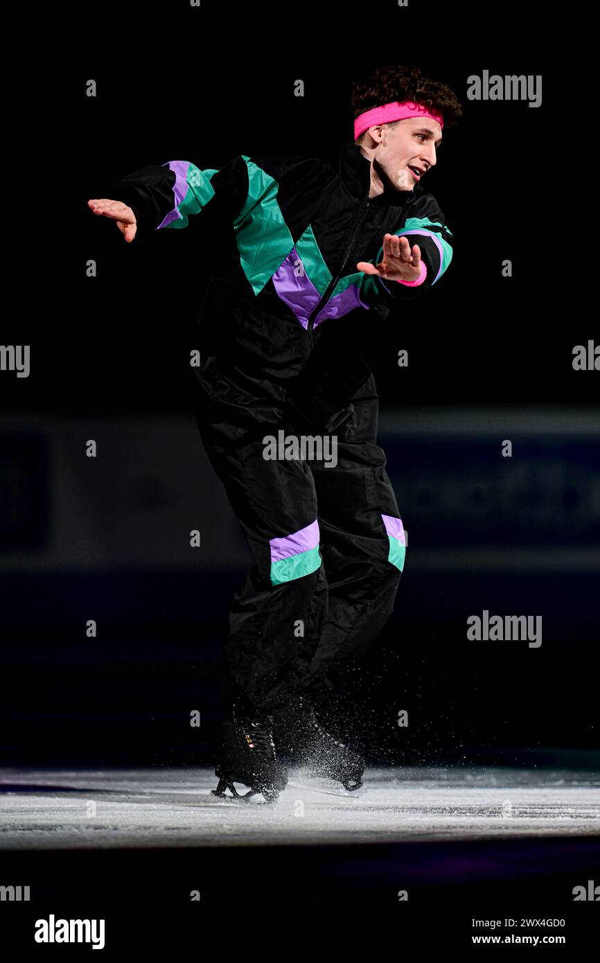 Lukas BRITSCHGI (SUI), during Exhibition Gala, at the ISU World Figure ...
