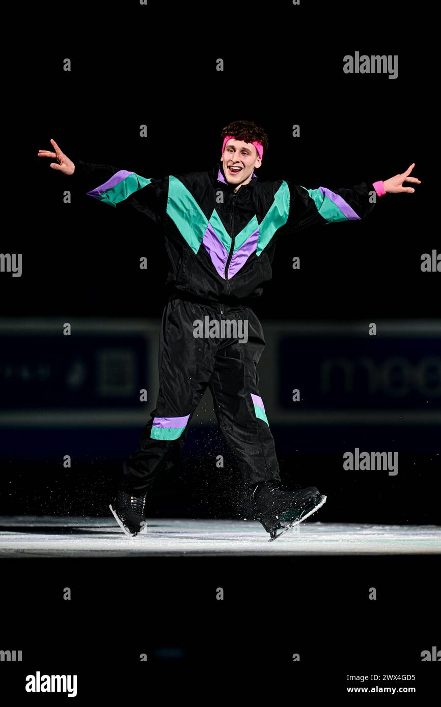 Lukas BRITSCHGI (SUI), during Exhibition Gala, at the ISU World Figure ...