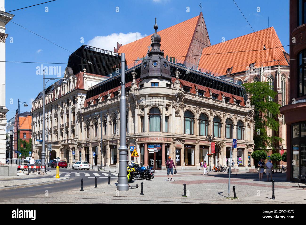 Wroclaw, Poland - June 05 2019: The Monopol Hotel is a five-star hotel ...