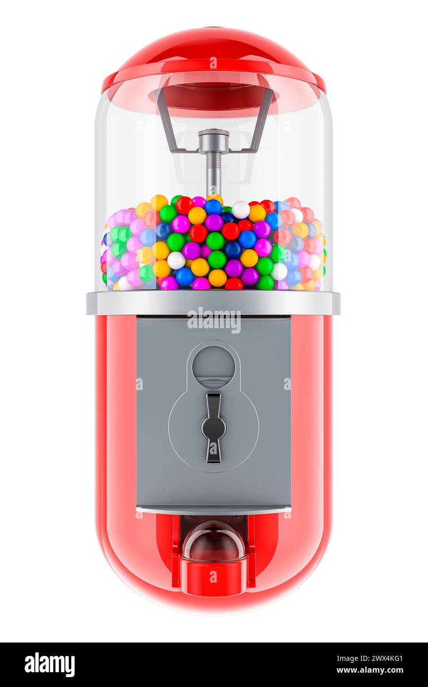 Candy Dispenser, Gumball Machine as medicament capsule, 3D rendering ...