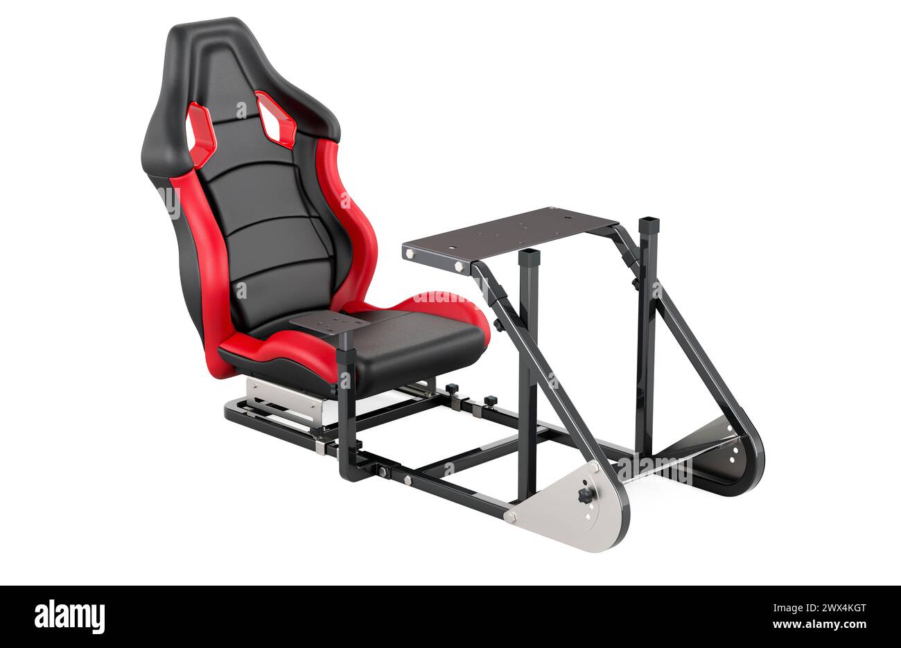 Racing Simulator Cockpit, 3D rendering isolated on white background ...