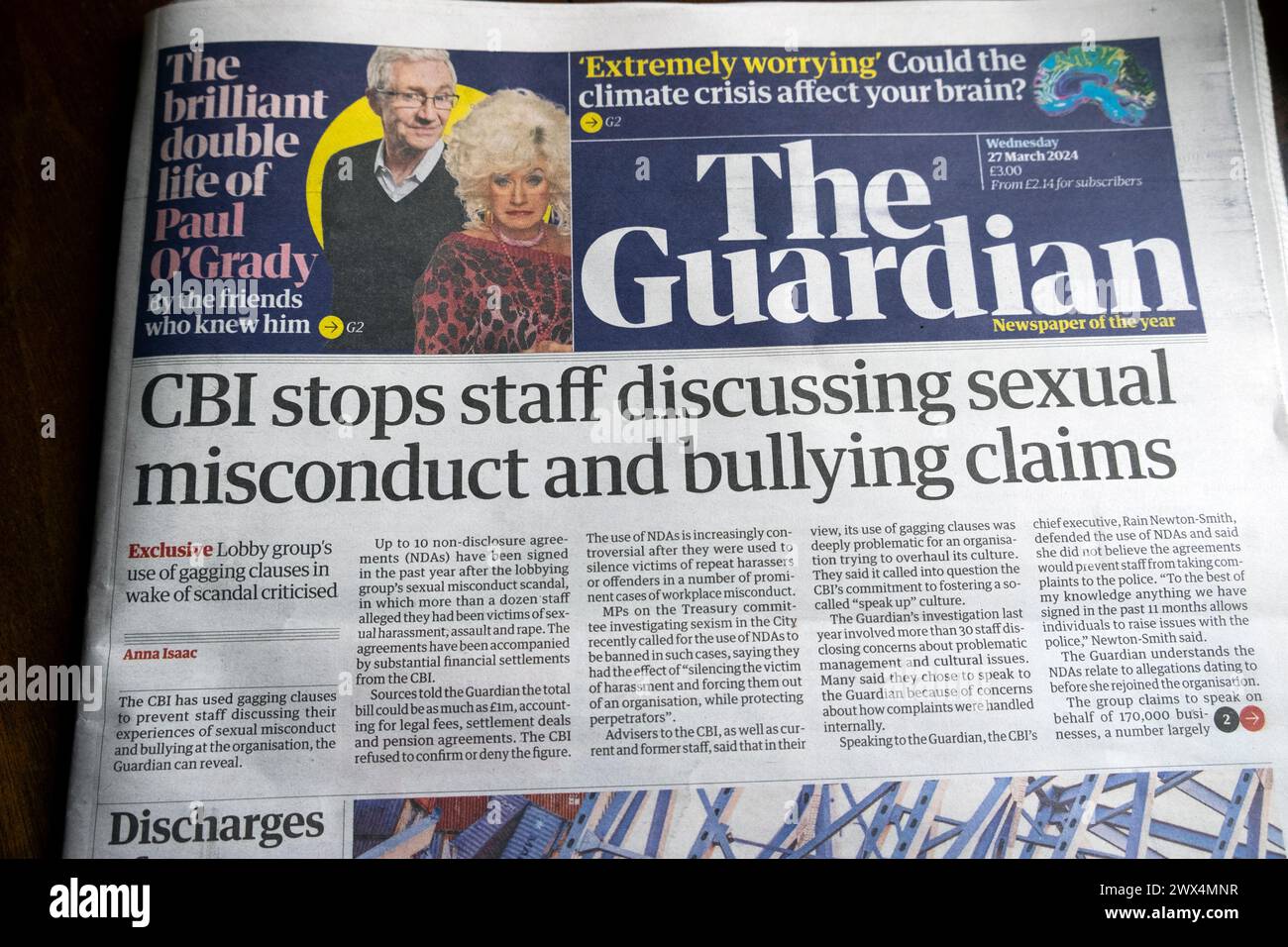 'CBI stops staff discussing sexual misconduct and bullying claims ...