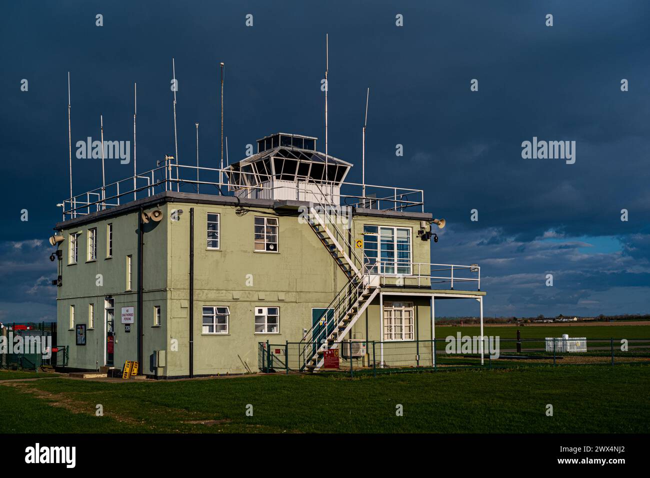 Airfield Control Tower - the WW2 vintage control tower at the active ...