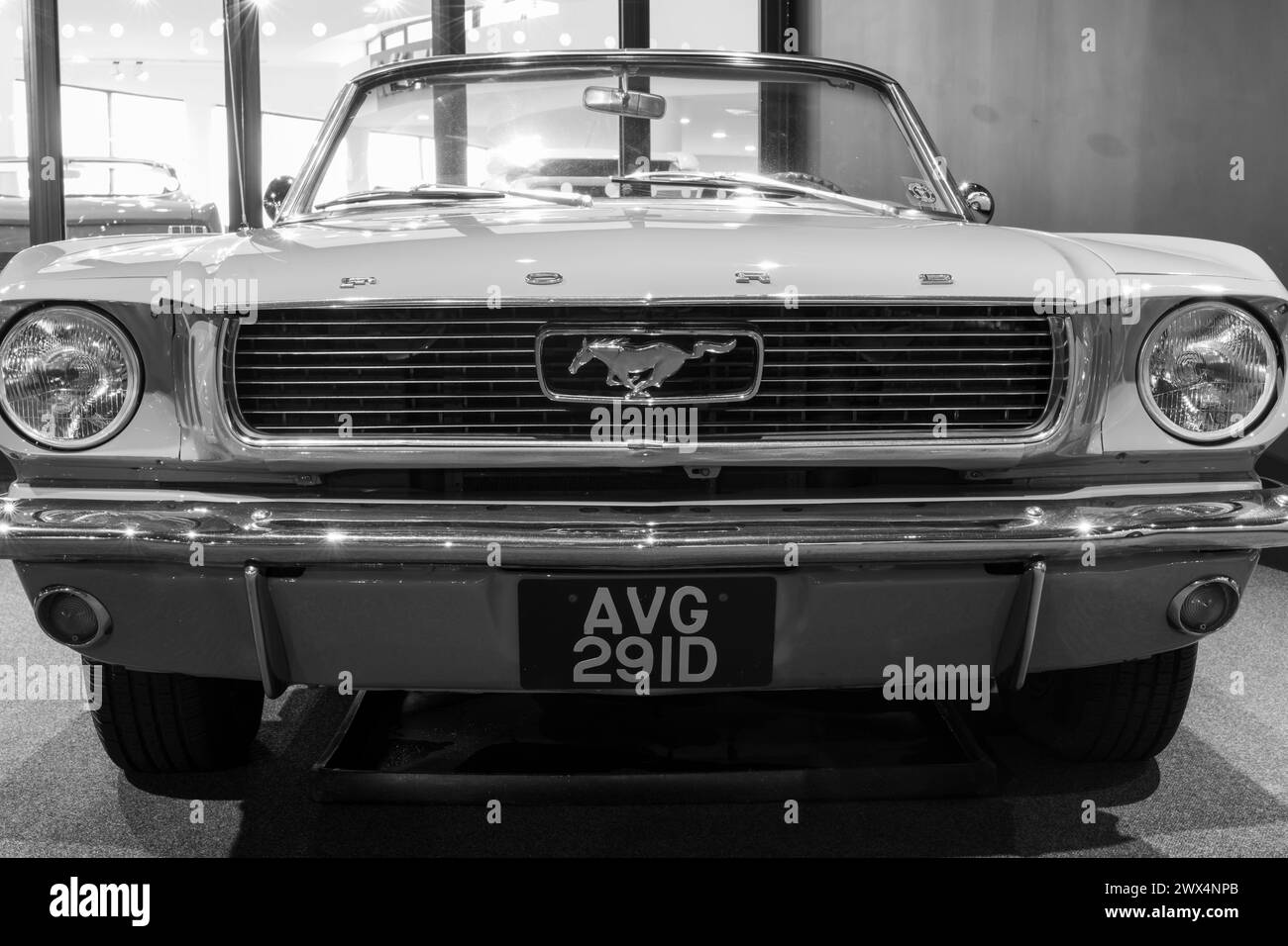 Sparkford.Somerset.United Kingdom.January 7th 2024.A 1966 Ford Mustang ...