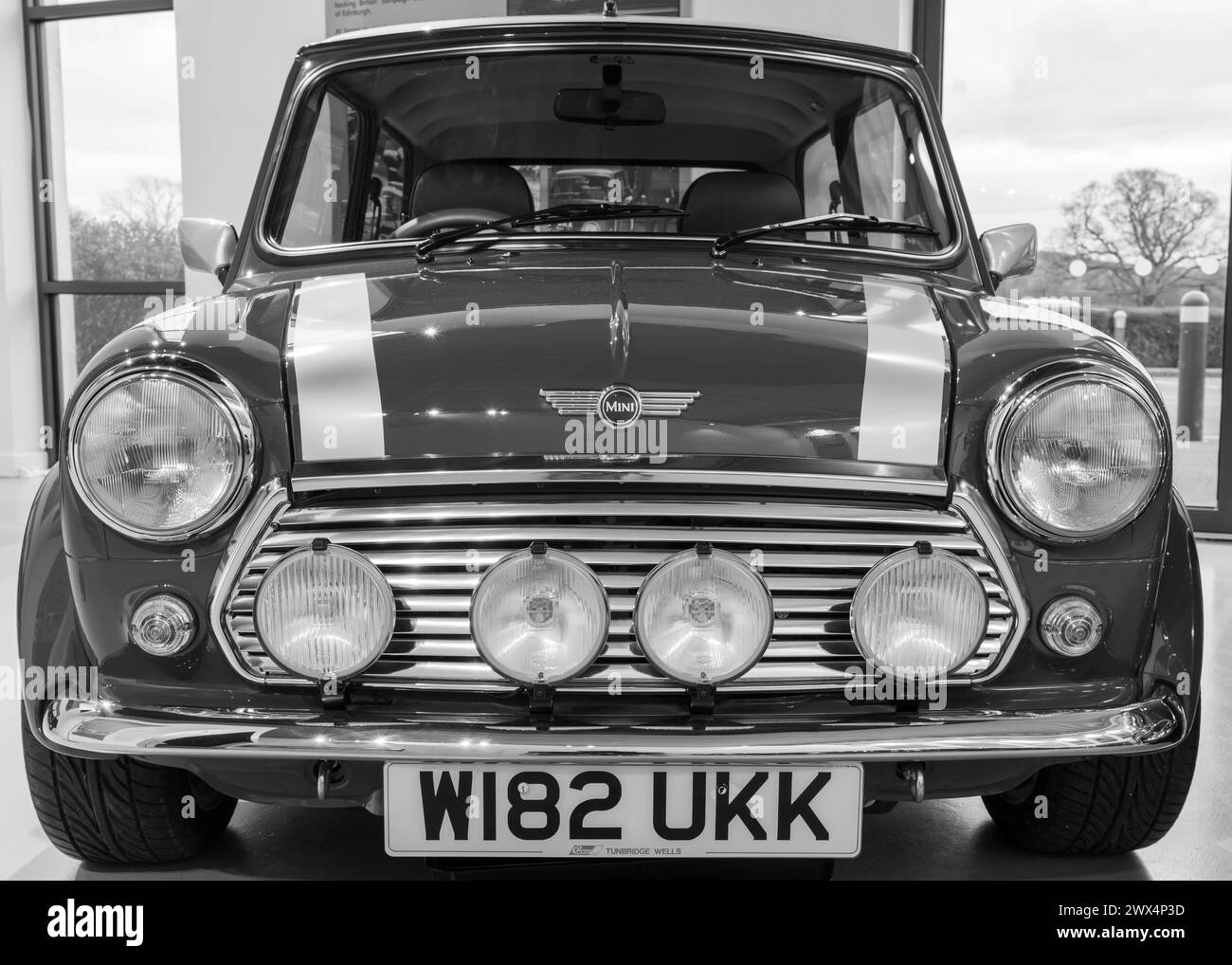 Sparkford.Somerset.United Kingdom.January 7th 2024.A Classic Mini ...