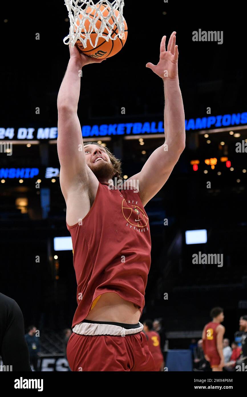 Boston, Mass. 27th Mar, 2024. Iowa State Cyclones forward Conrad Hawley ...