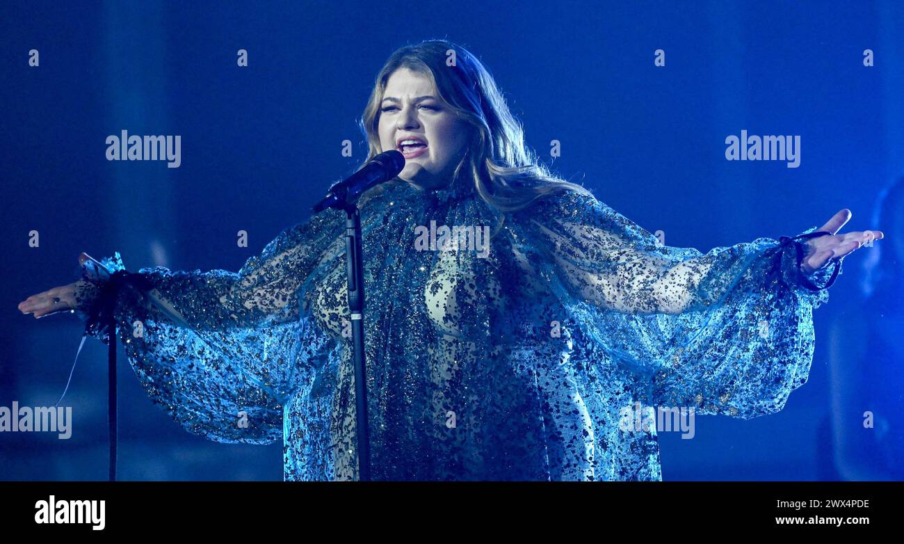 Berlin, Germany. 27th Mar, 2024. Singer Alina Wichmann is in the studio ...