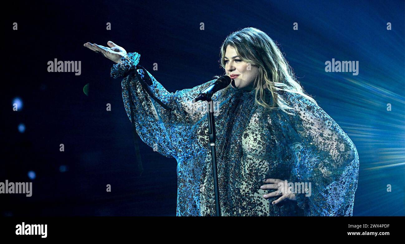 Berlin, Germany. 27th Mar, 2024. Singer Alina Wichmann is in the studio ...
