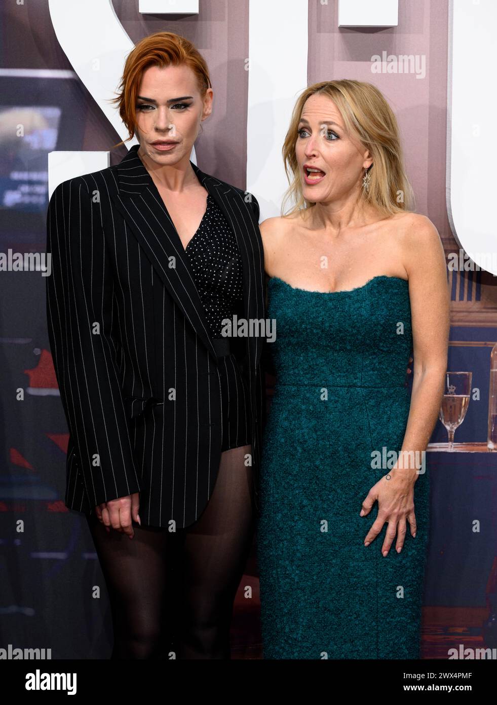 Gillian anderson and billie piper at curzon mayfair hi-res stock ...