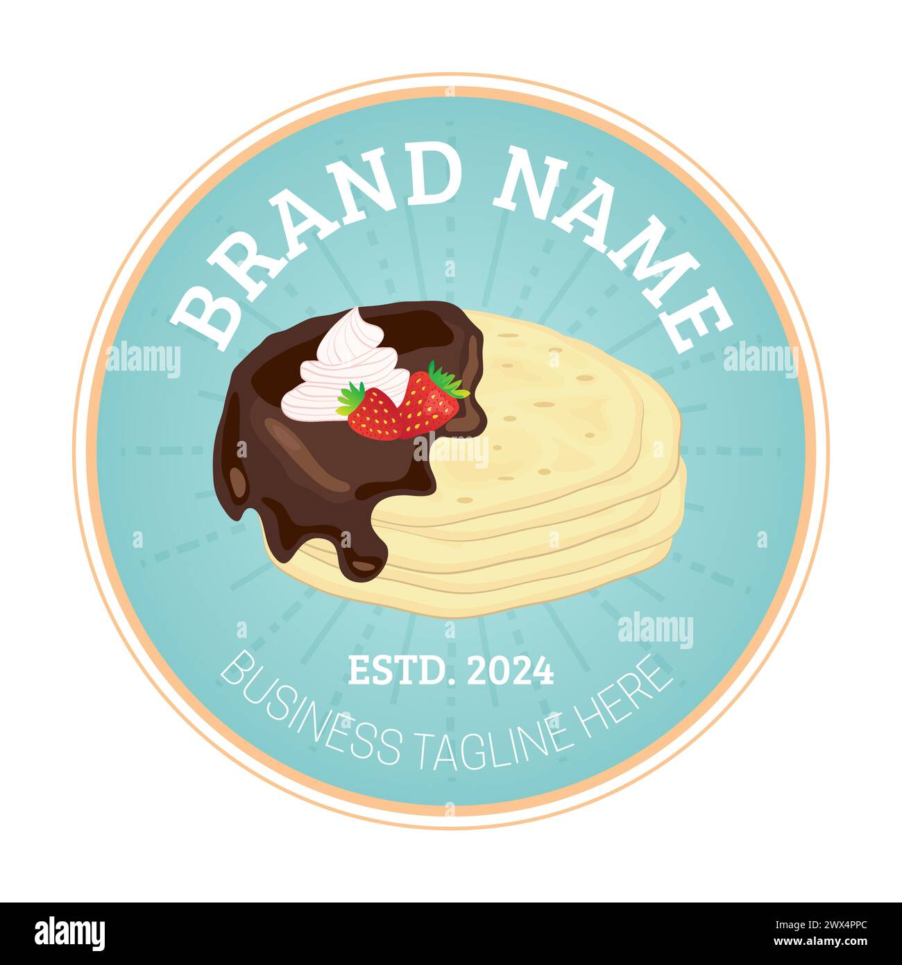 Light pancake Stock Vector Images - Alamy