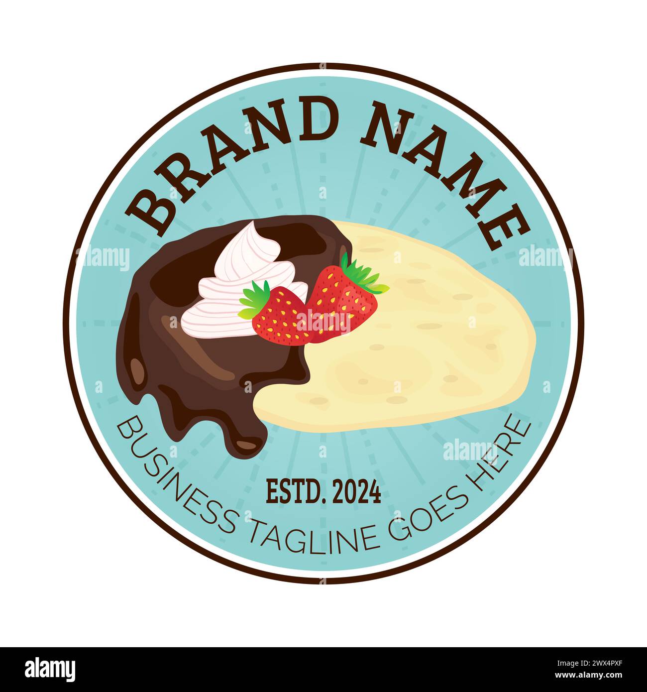 Pancake chocolate strawberry Stock Vector Images - Alamy