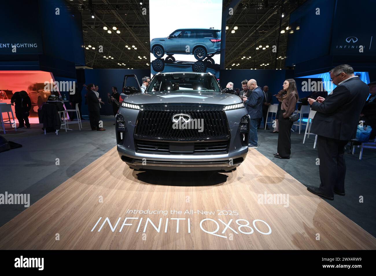 View of the newly launched Infiniti QX80 SUV during the 2024 New York ...